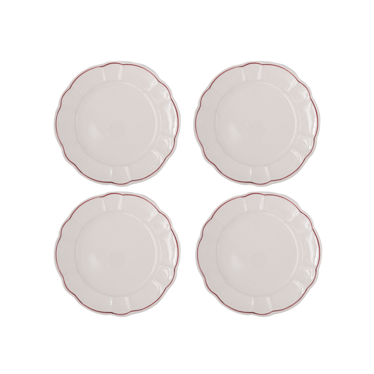 Romilly Dinner Plate, Red, Set of 4 – Skye McAlpine Tavola